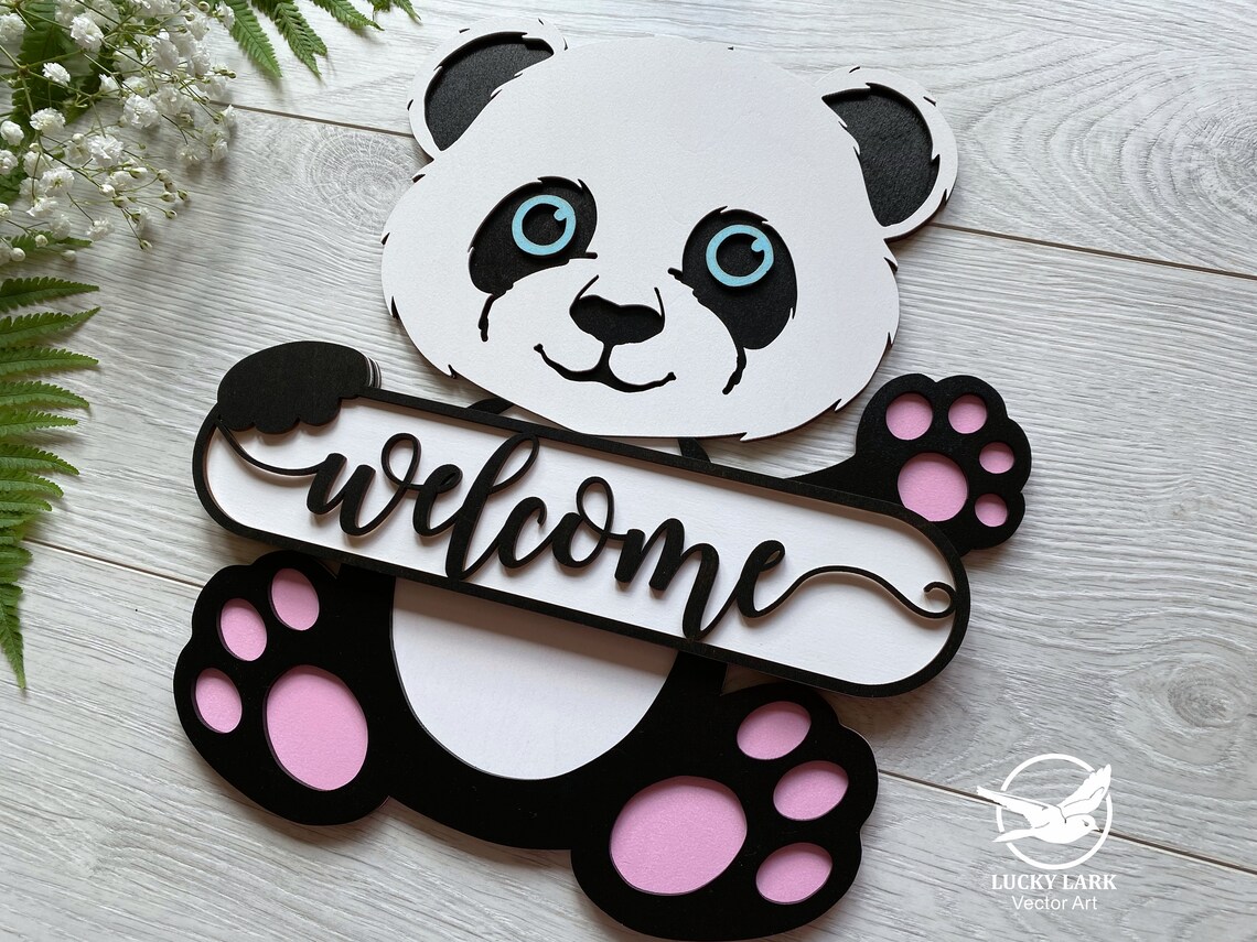 Panda SVG Multi-layer Assemble and Non Assemble Laser Cut - Etsy