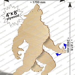 8ft Werewolf Halloween Template, Printable Trace and Cut Halloween ...