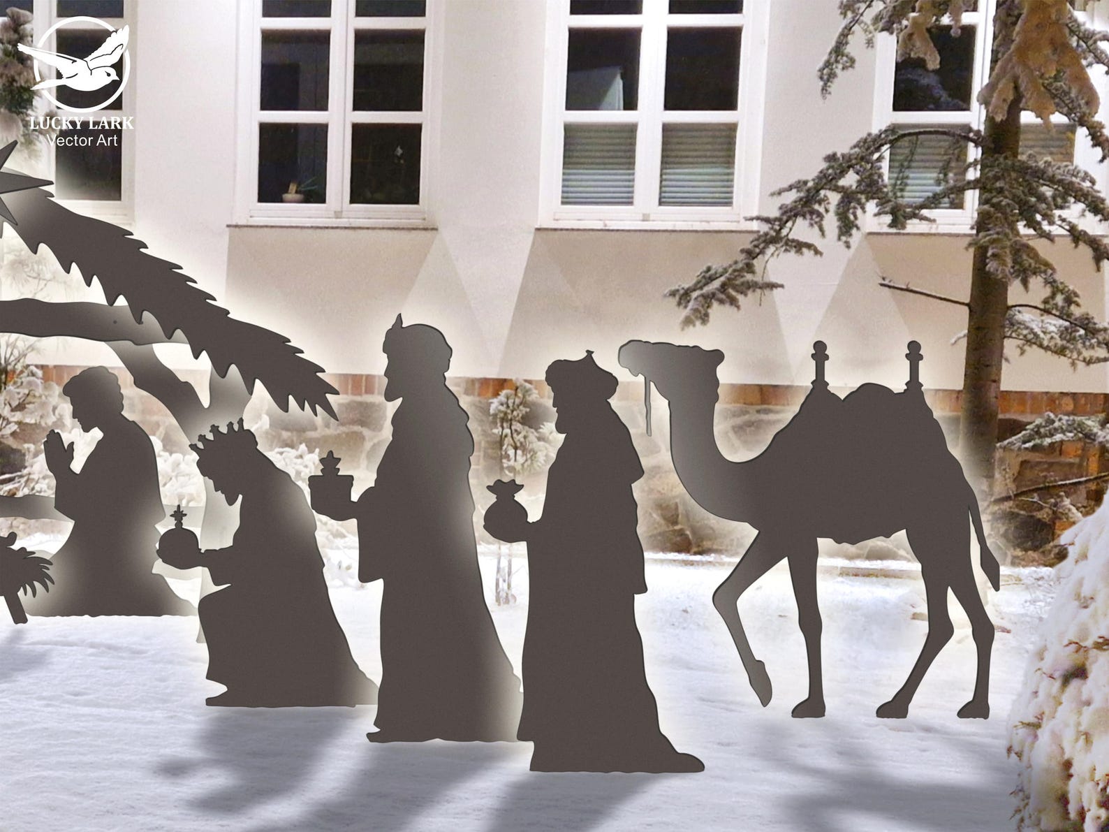 3 Wise Men and a Camel Templates for a 5ft Nativity Scene, Trace and ...