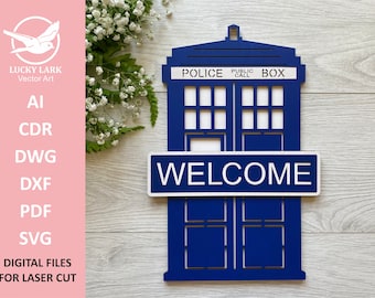 Tardis Sign Svg - Etsy