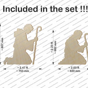 2 Shepherd Templates When Made for 5ft Nativity Scene / Print and Cut ...