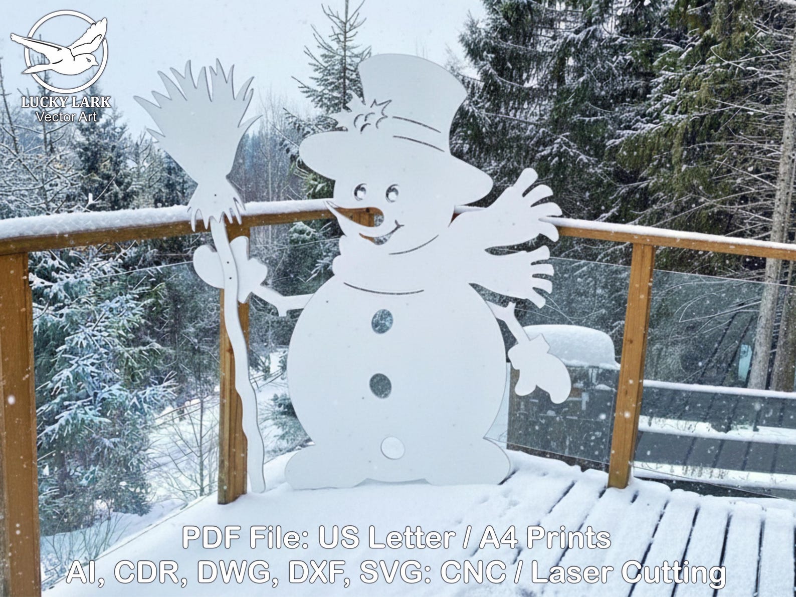 Snowman Christmas Template 4 Sizes, Printable Trace and Cut Christmas ...