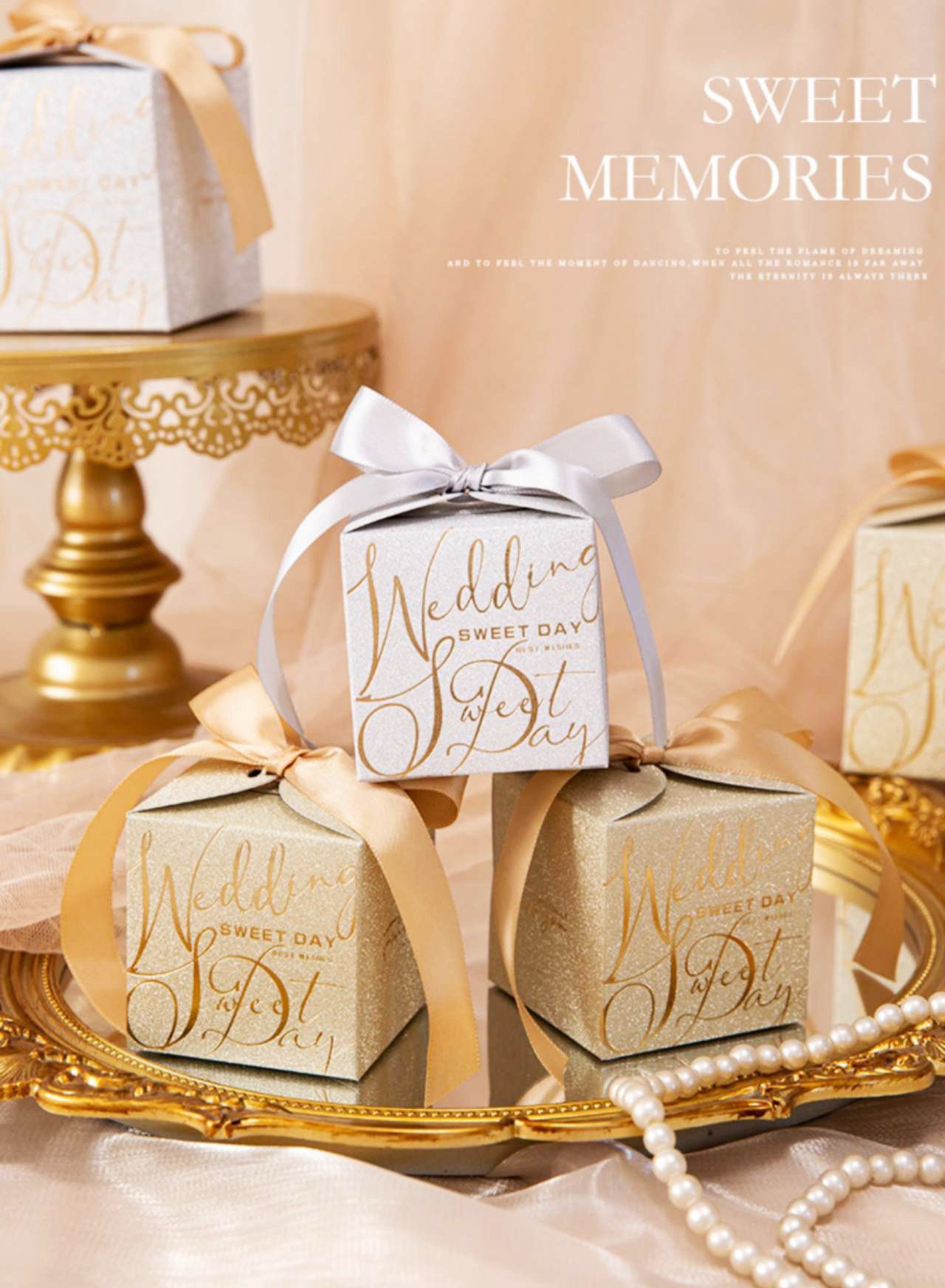 20PCS Candy Boxes Wedding Favors/ribbon Box /chocolate Box/birthday ...