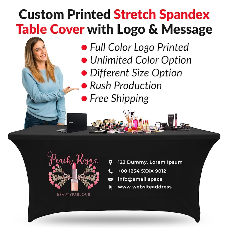 Custom Table Stretch Cover - Etsy