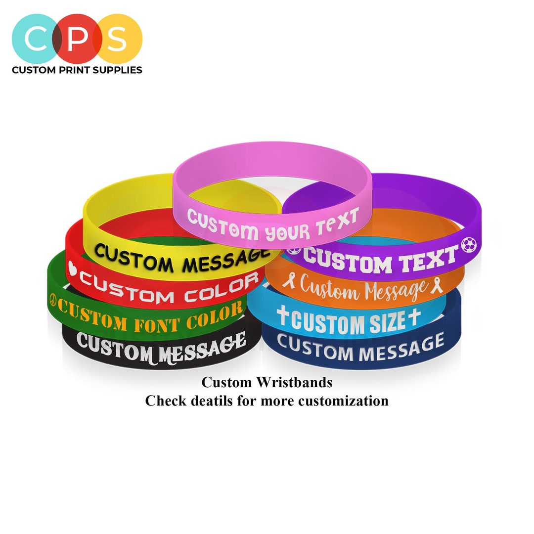 Custom Silicone Wristband for Causes, Event, Fundraisers, Awareness ...