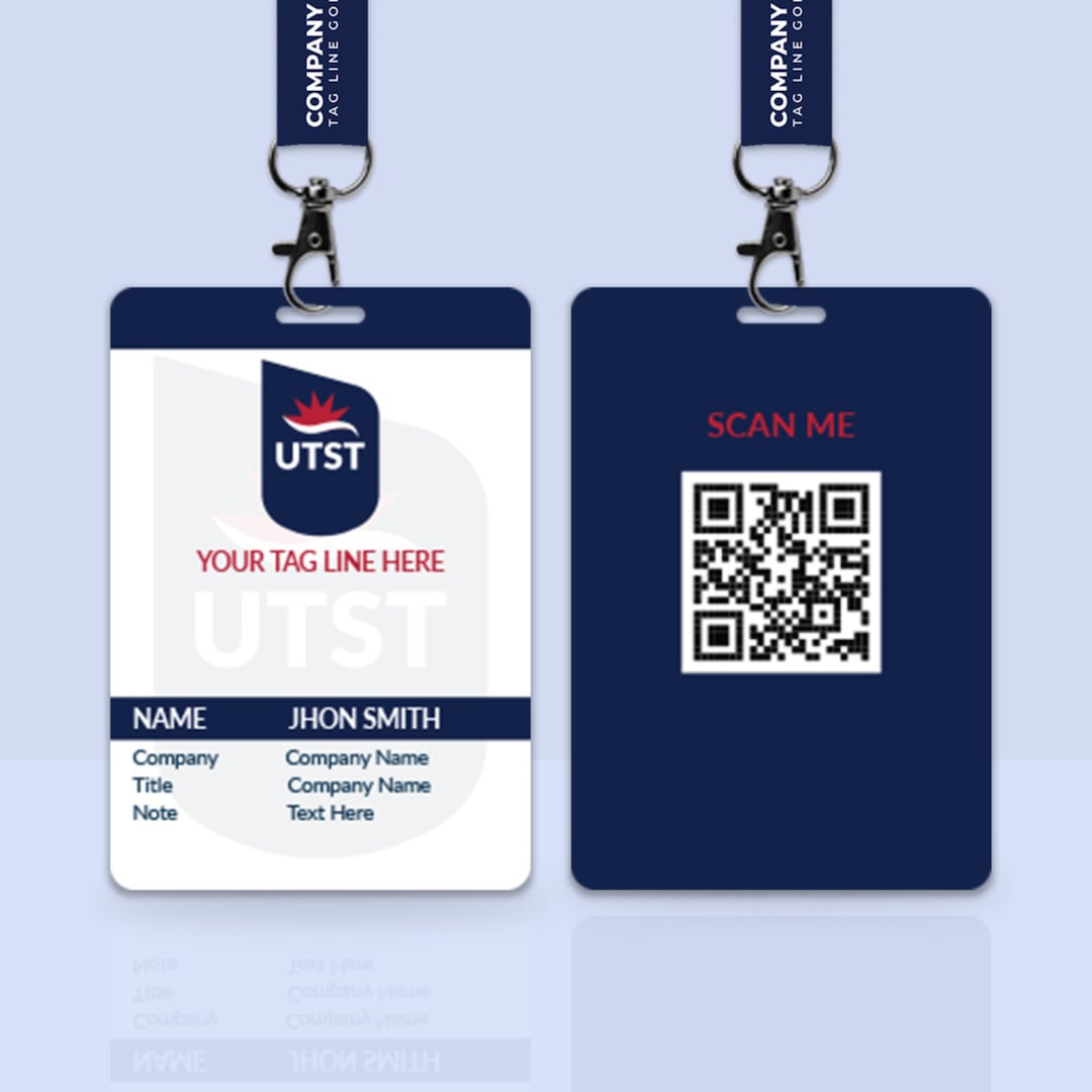 Vertical Custom ID Badge, Design Your Own Id Card, Office Badge ...