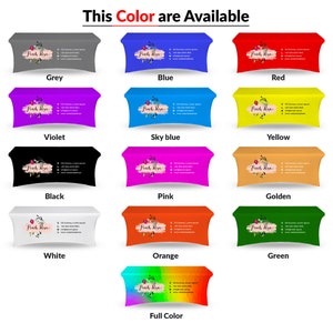 Custom Stretch Pop up Shop Tablecloth, Personalized Spandex Table Cover ...