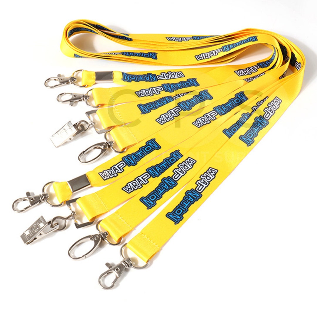 Personalized Full Color Lanyard Bulk, Custom ID Pass Lanyard With Name ...