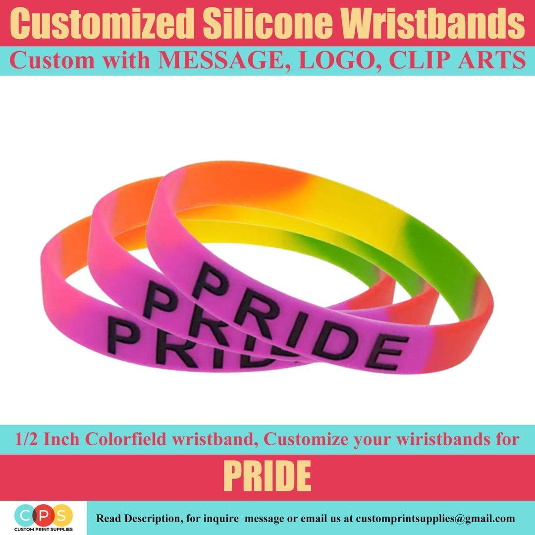 Custom Swirl Silicone Bracelet | Personalized Rubber Wristband ...