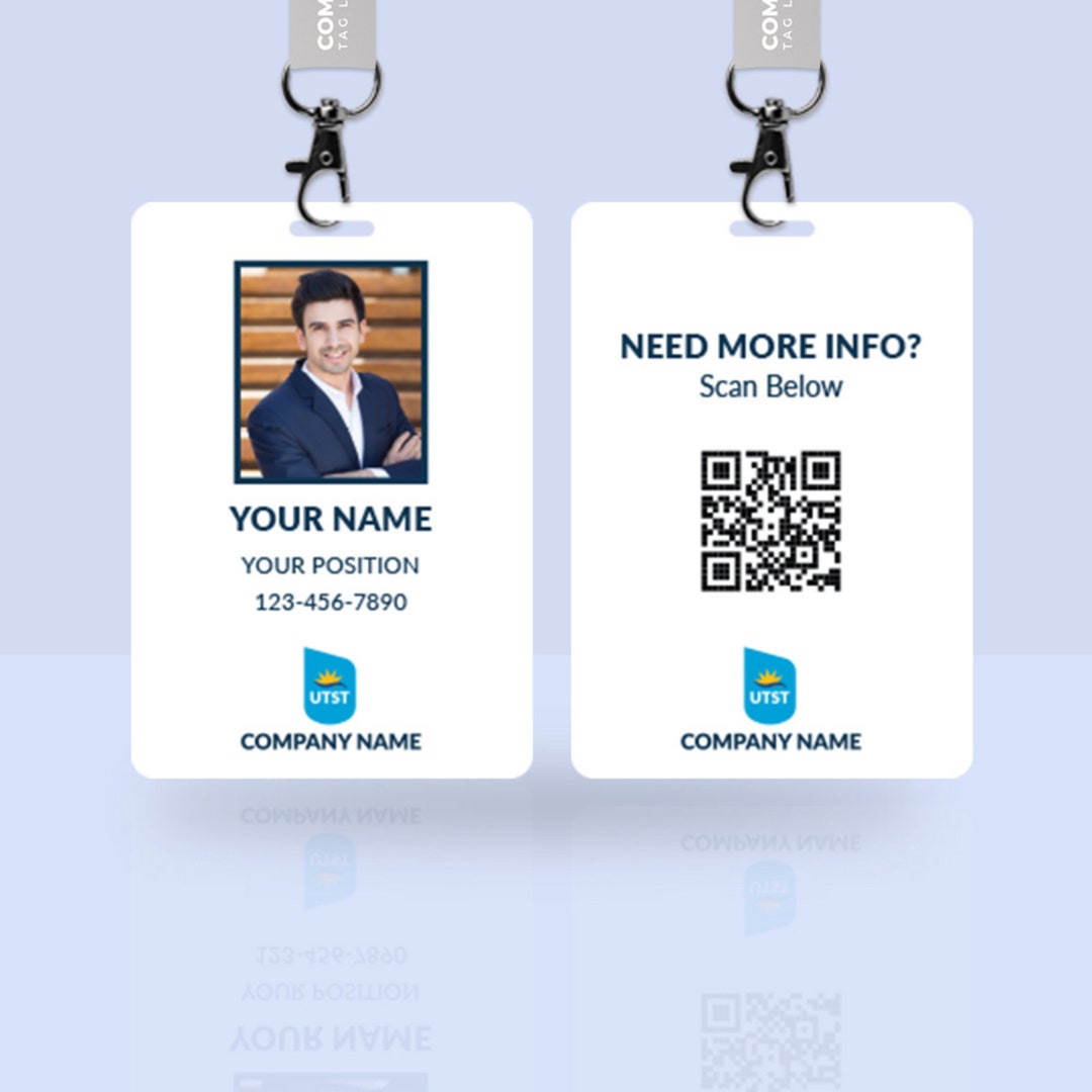Custom PVC ID Badge: Design Your Own Employee Card - Etsy