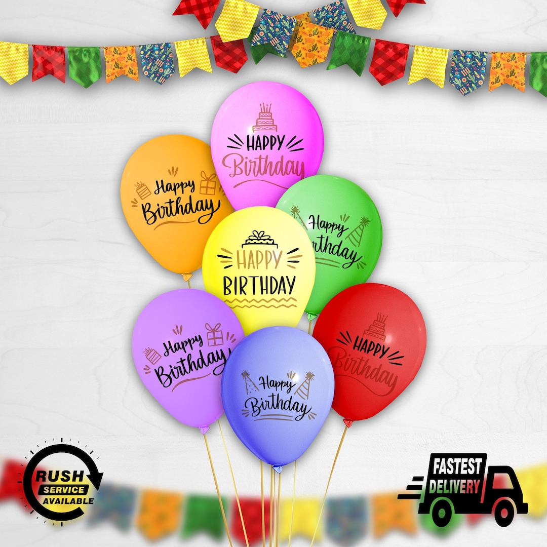 Custom Happy Birthday Latex Balloon, Personalized Wedding Ballons With ...