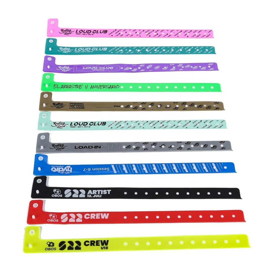 Personalised L Shaped Plastic Wristband, Custom Logo Wristband for Hen ...