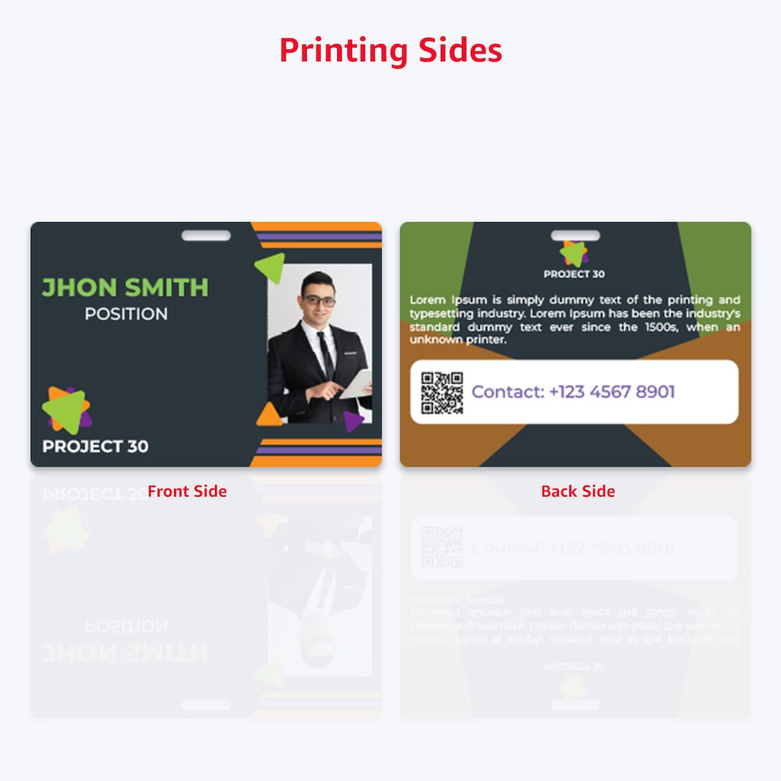 Custom ID Card, Design Your Own Id Badge, Office Badge, Employee Badge ...