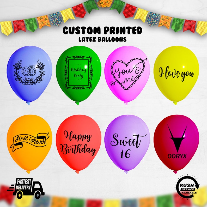 Custom Printed Latex Balloon With Logo, Customized Balloons Printing ...