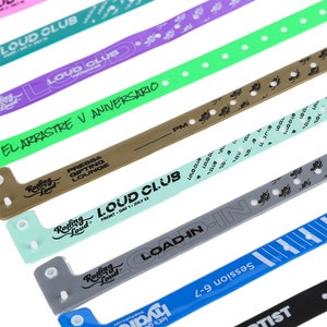 Personalised L Shaped Plastic Wristband, Custom Logo Wristband for Hen ...