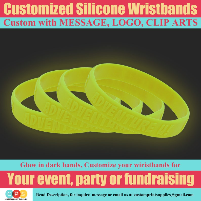 Embossed Silicone Wristbands With Custom Messages – Personalized Rubber ...