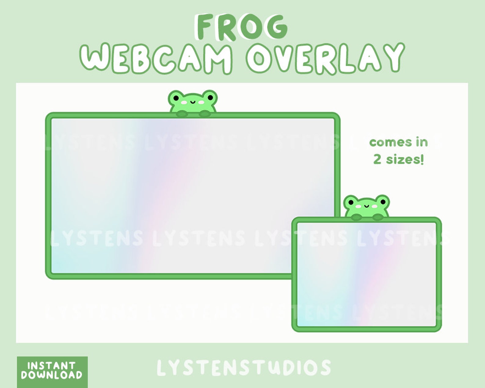 Frogs Webcam Overlay / Frog / Aesthetic / Kawaii / Streamer / Webcam ...