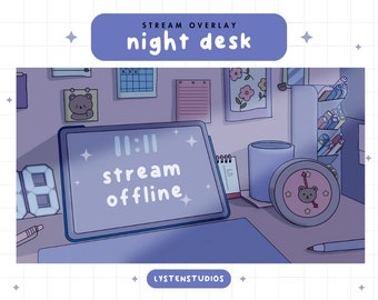 Pastel Desk Overlay Screens / Starting Soon / Be Right Back / Stream ...