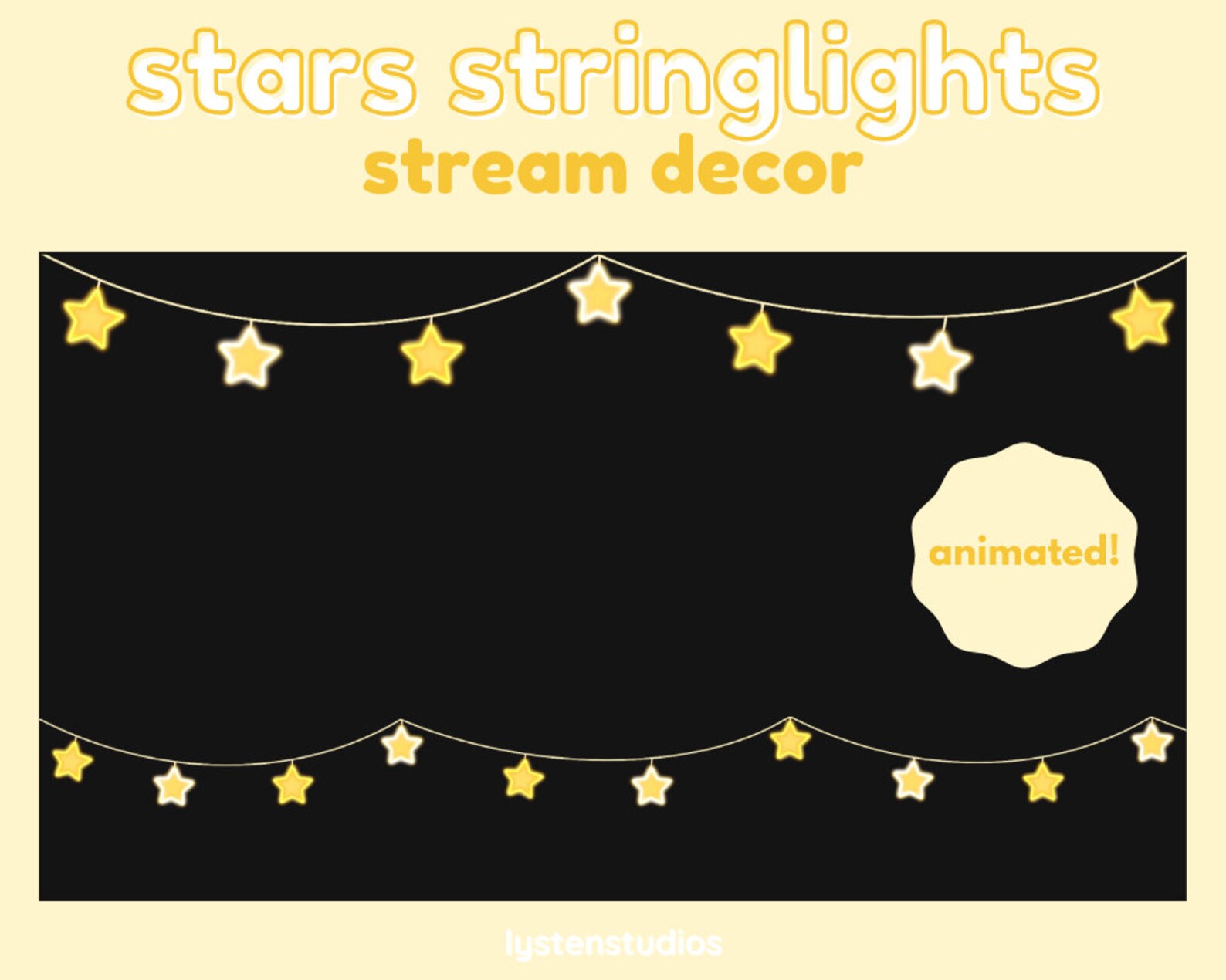 Animated Starlight Strings Overlays / Twinkle / Aesthetic / Kawaii ...