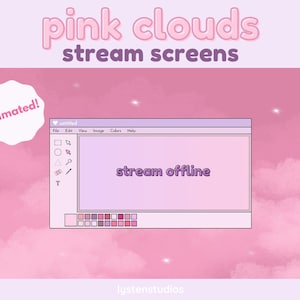 Pink Clouds Stream Screens (animated) / Starting Soon / Be Right Back ...