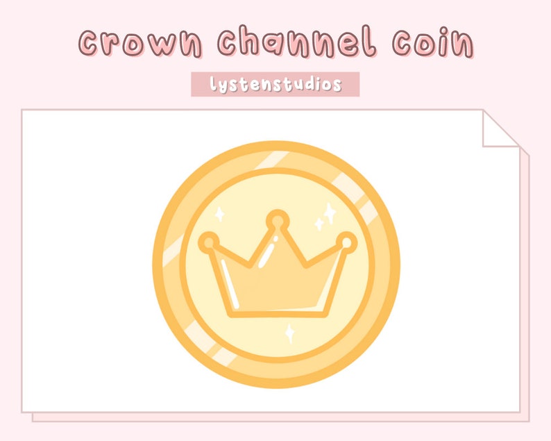 Crown Coin Channel Points / Aesthetic / Kawaii / Streamer / Cute ...