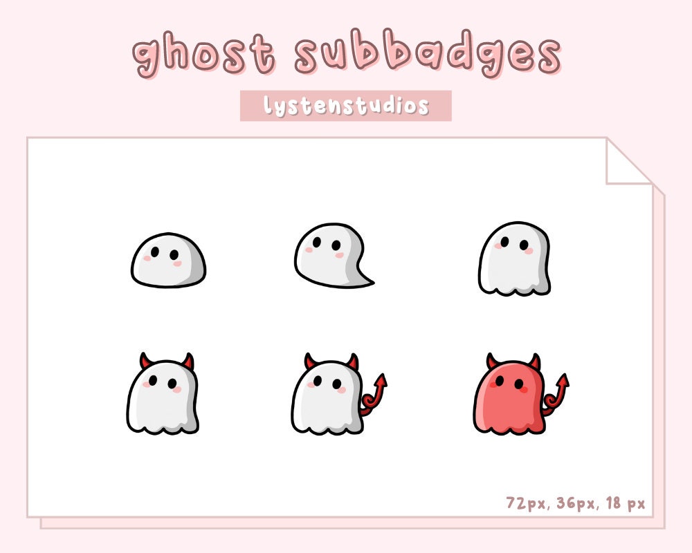 Ghost Devil Halloween Subbadges / Aesthetic / Kawaii / Streamer / Cute ...