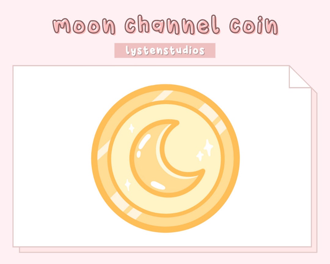 Moon Coin Channel Points / Aesthetic / Kawaii / Streamer / Cute ...