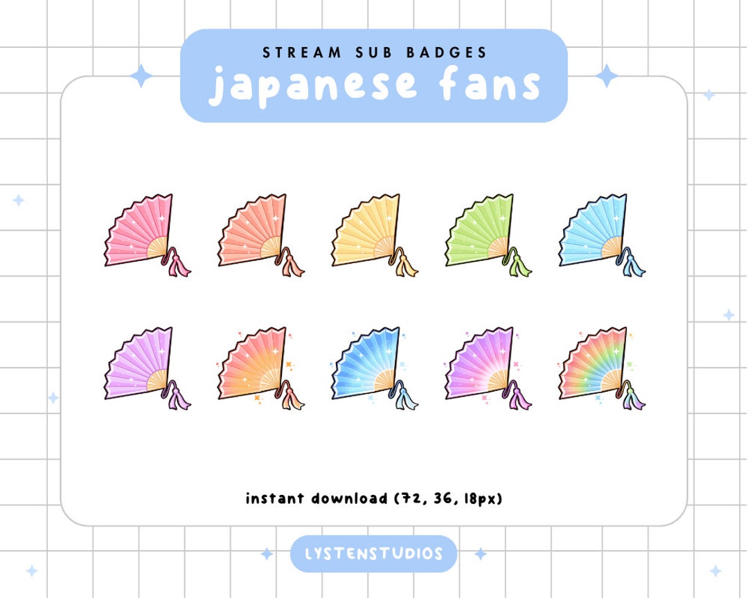 Japanese Fan Subbadges / Aesthetic / Kawaii / Streamer / Cute / PREMADE ...