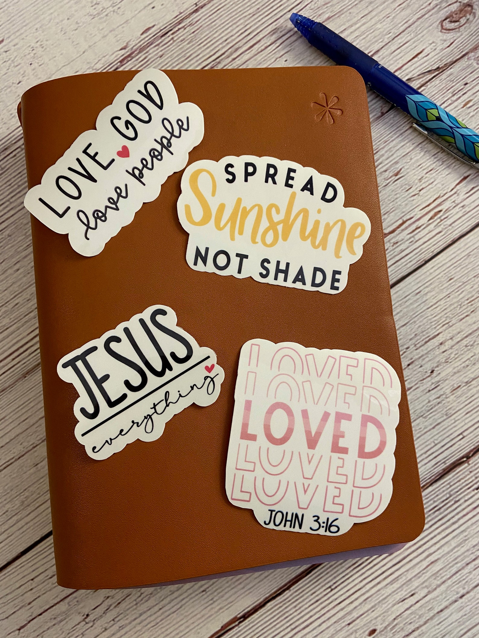 Encouraging Sticker Pack Water Resistant Positive Stickersbible Verse ...