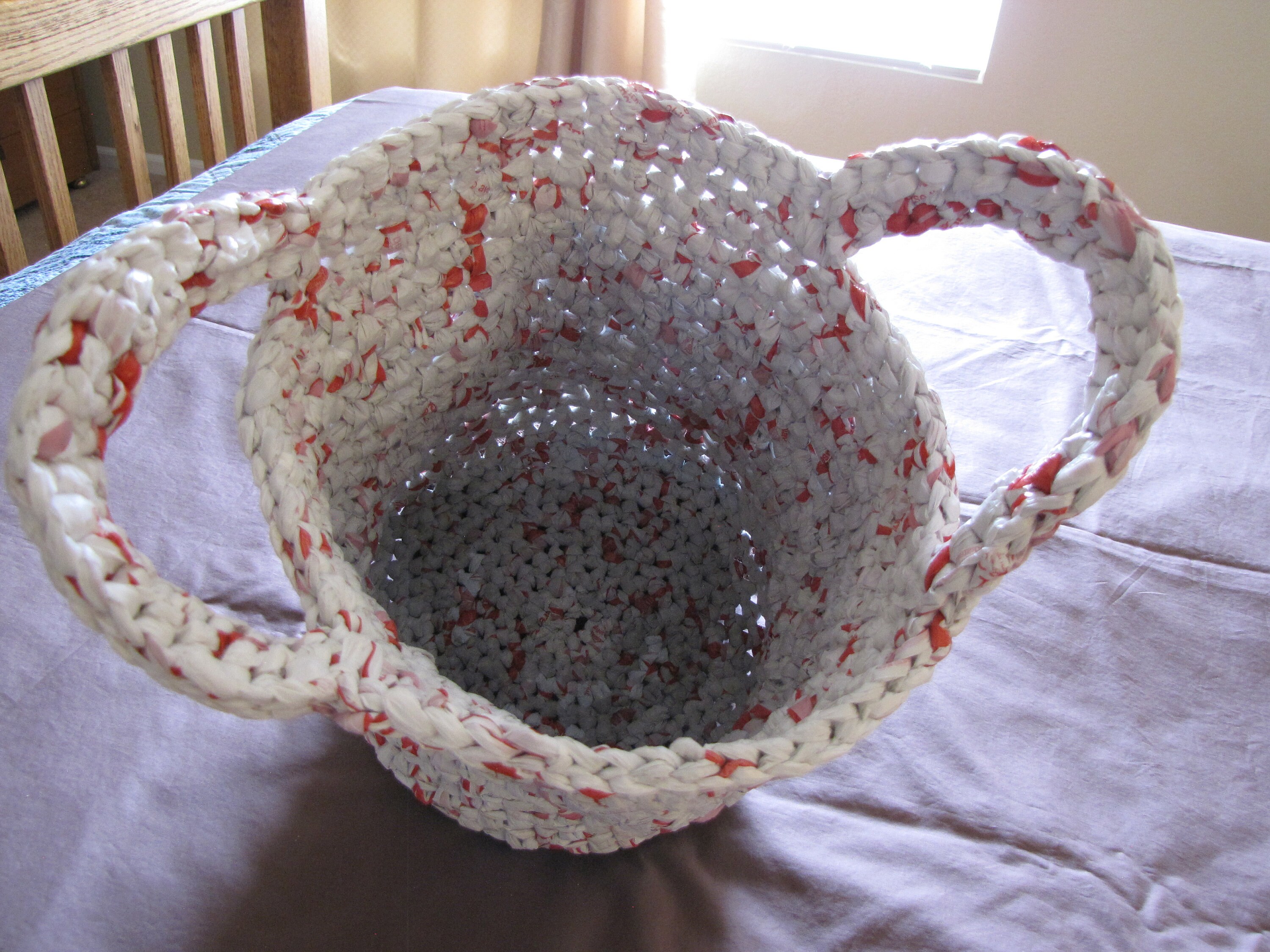 Handmade Women Crochet Reusable Plarn Handbag Bottom Round Bag - Etsy