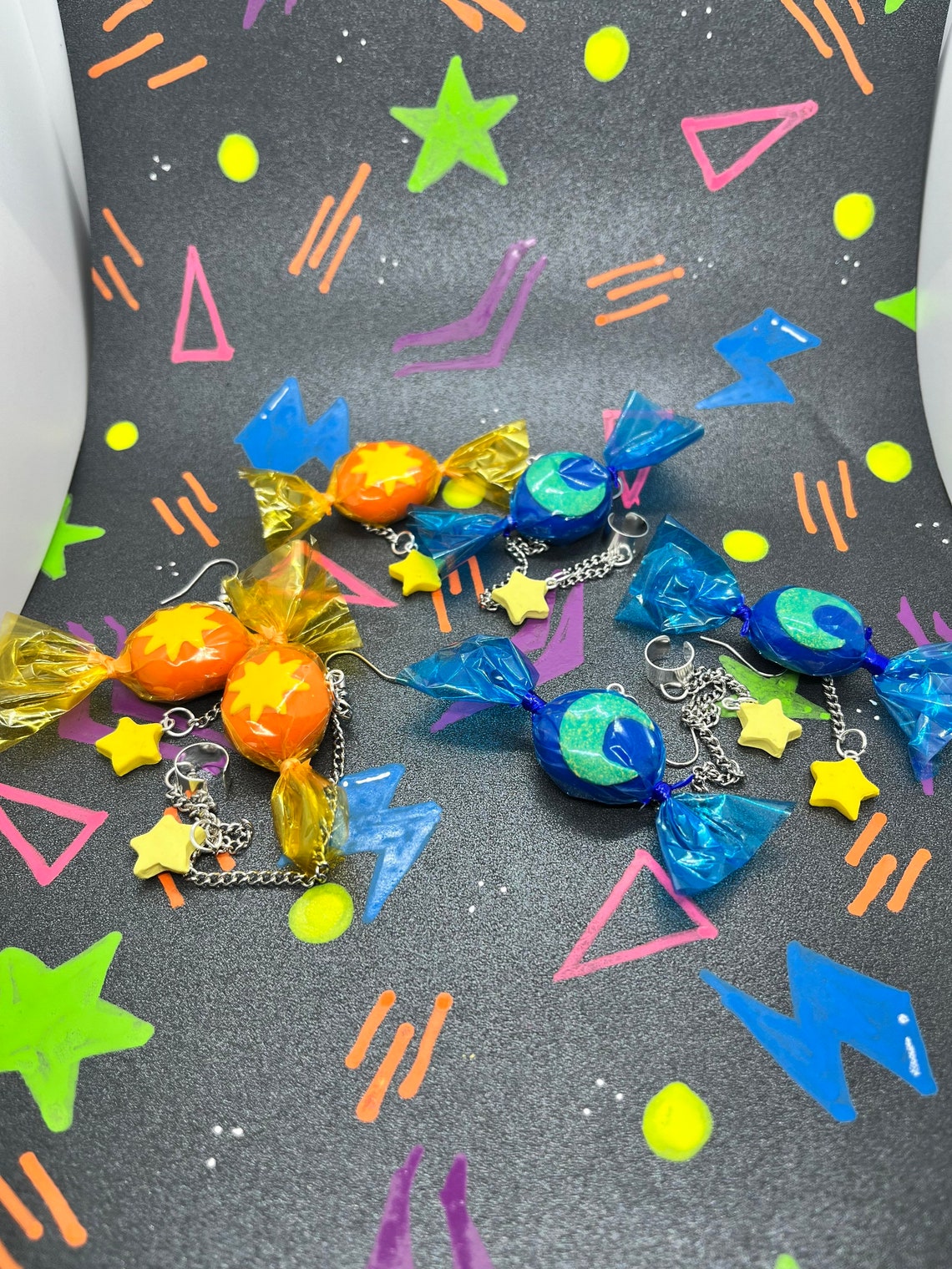 Moon Drop and Sunny Candies Earrings - Etsy