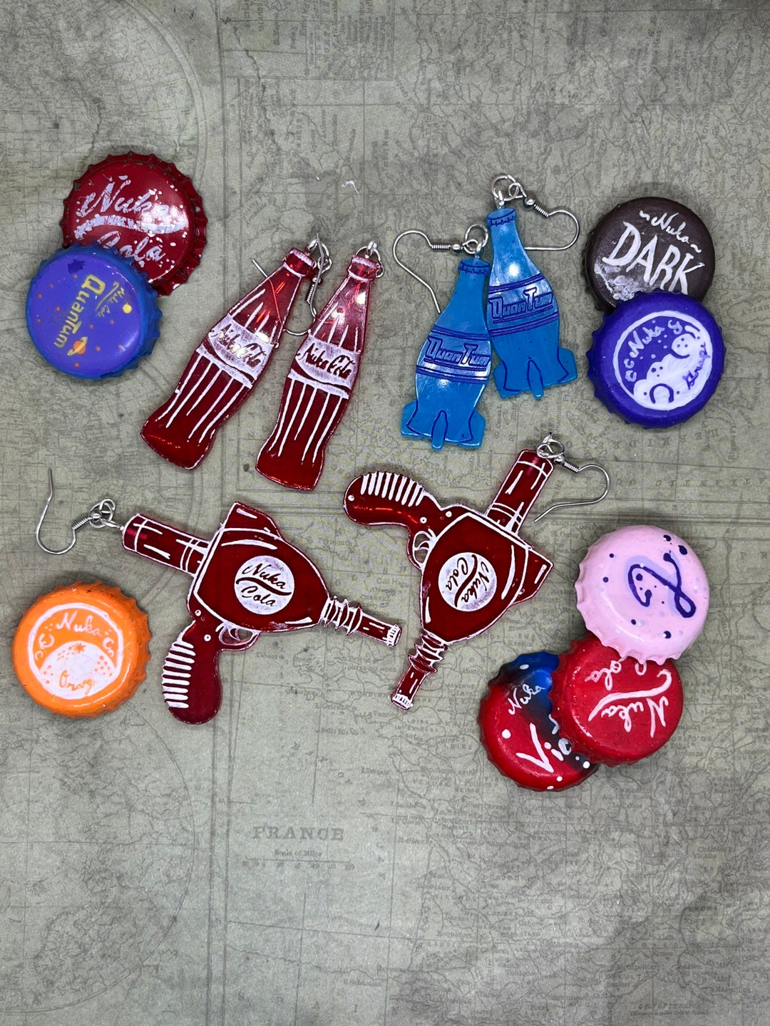 Fallout Nuka Cola Earrings With Necklace Option Etsy