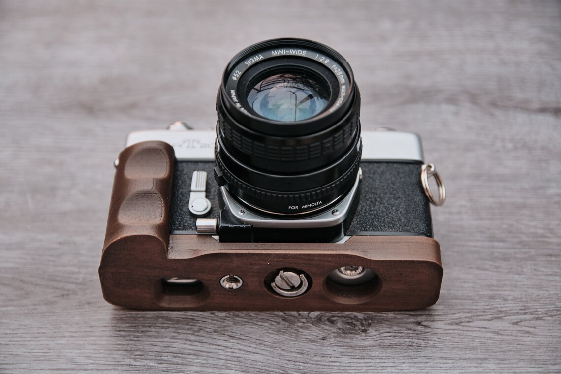 Wood Grip for Minolta SRT 201, 202, 200, 101, 100 Ect With Arca Swiss ...