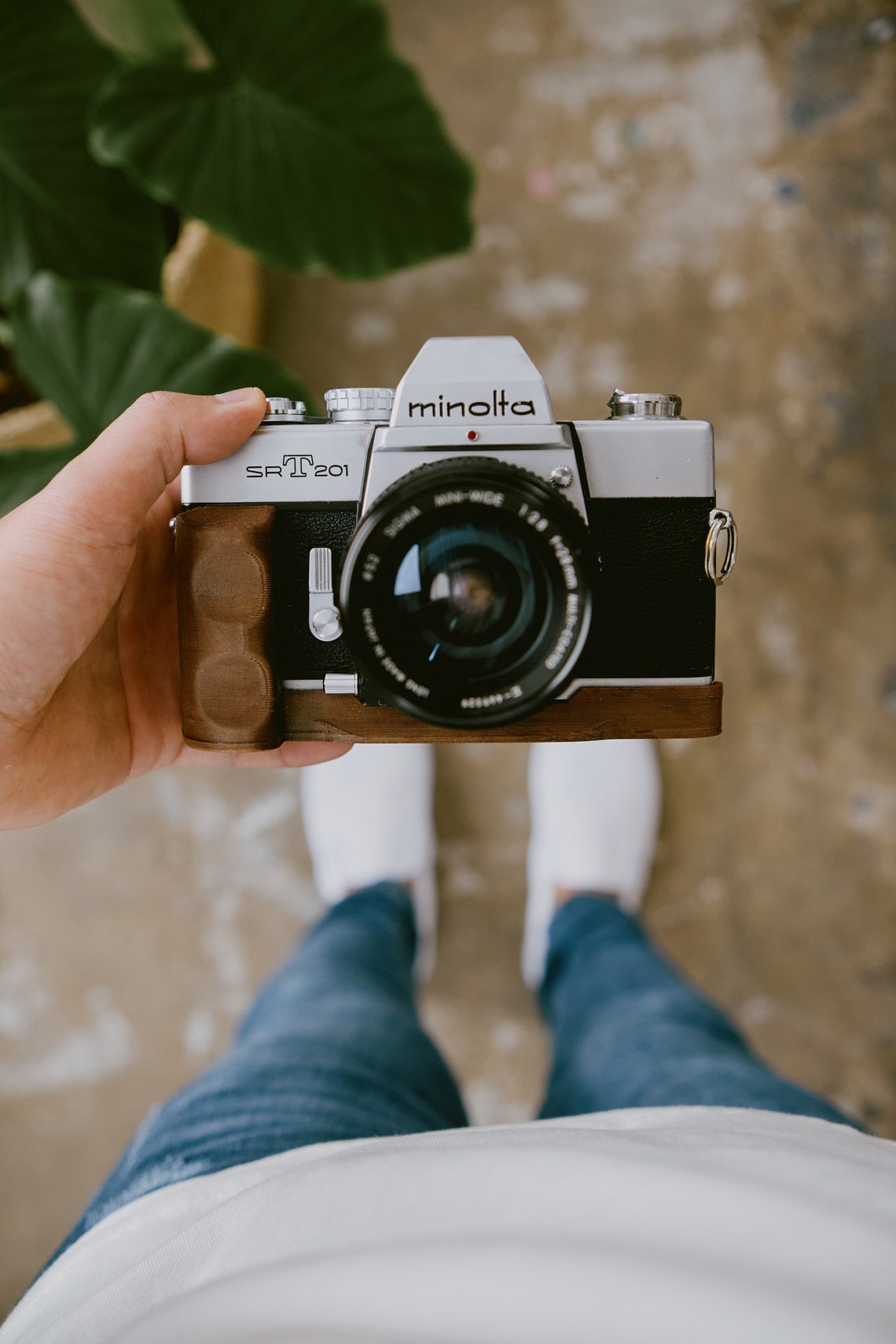 Wood Grip for Minolta SRT 201, 202, 200, 101, 100 Ect With Arca Swiss ...