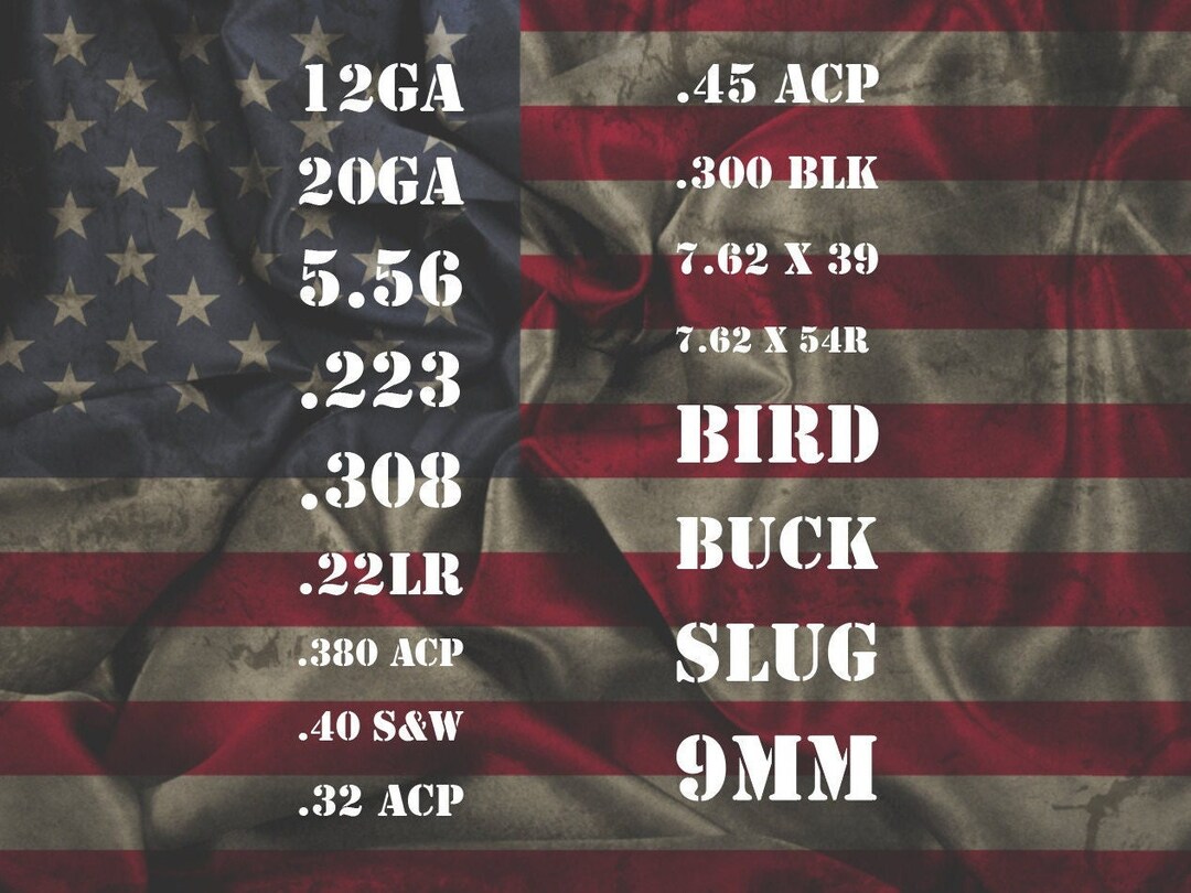 Ammo Can Caliber Sticker/decal - Etsy