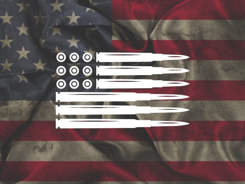 Bullet American Flag Sticker/decal - Etsy