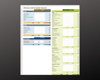 Google Sheets Budget Spreadsheet, Monthly Weekly Paycheck Budget ...