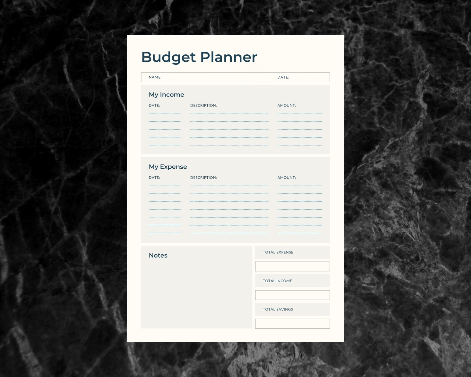 Monthly Budget Planner Financial Planner Budget Tracker Budget Template ...