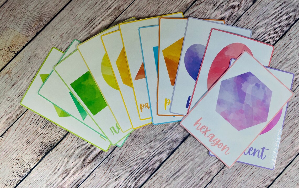 Jumbo Shapes Flashcards Pattern and Shape Matching Bundle | Shapes ...