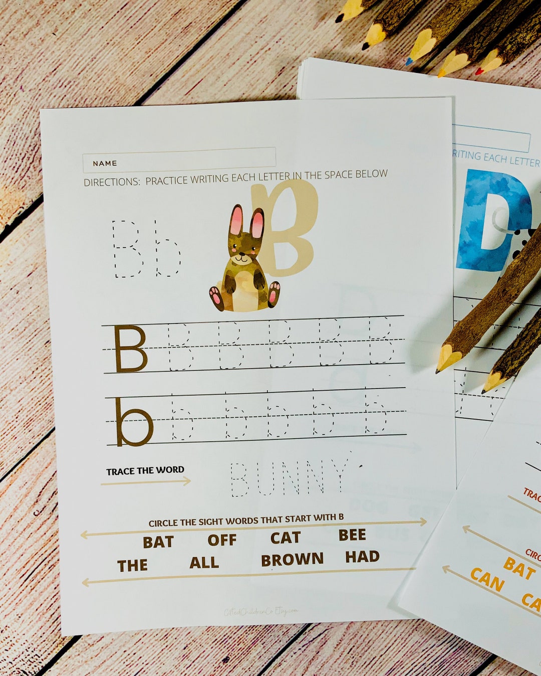 Alphabet A-Z Worksheets With Sight Words| Sight Words for Kindergarten ...