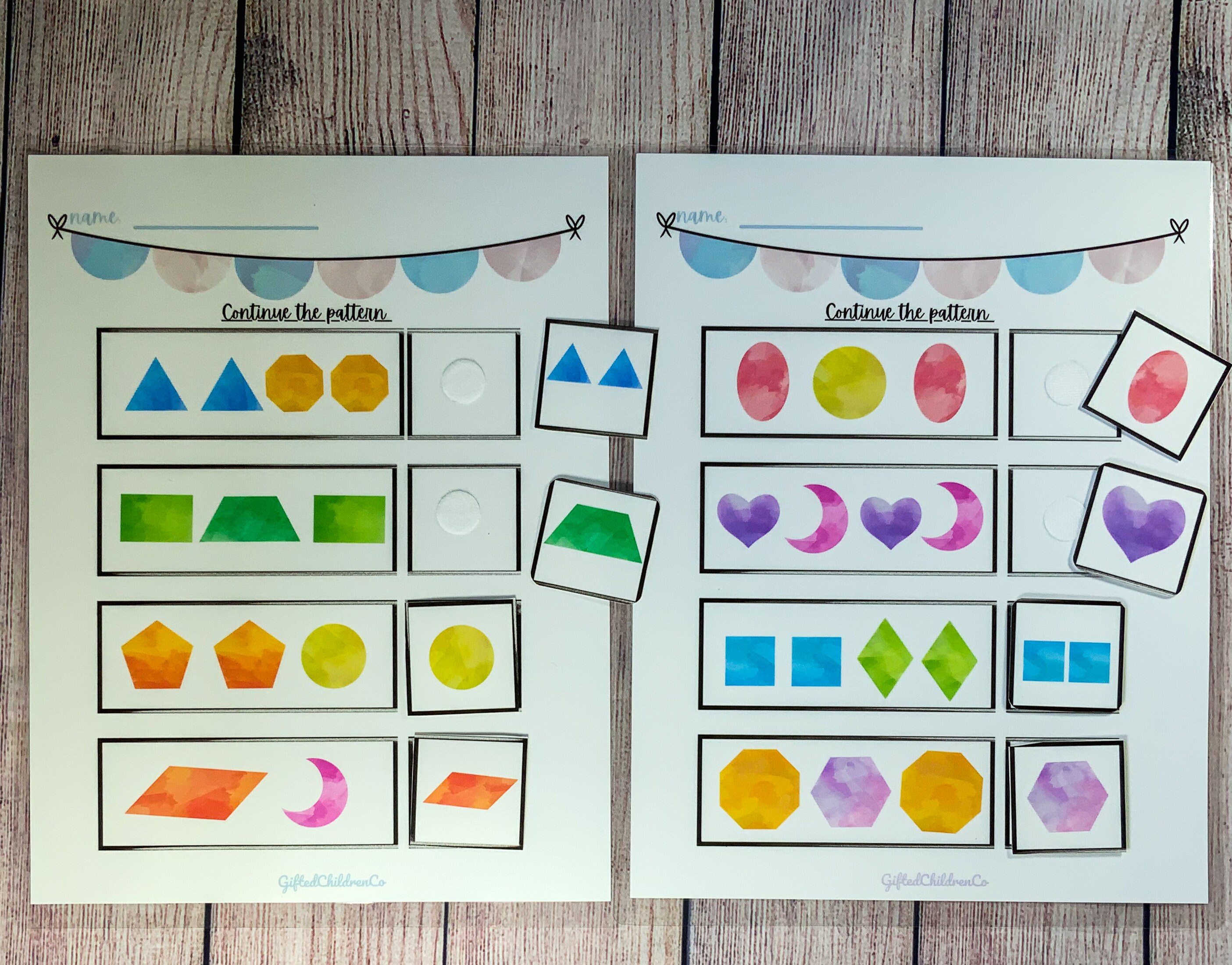 Jumbo Shapes Flashcards Pattern and Shape Matching Bundle | Shapes ...