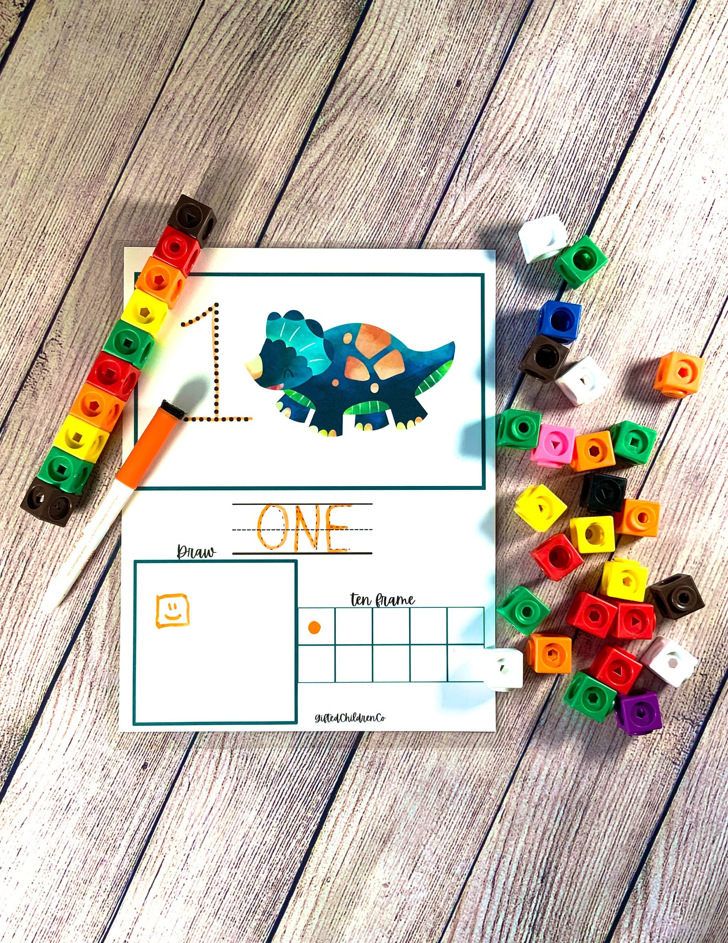 Flashcards Numbers 1-10 |oversized Number Tracing and Ten Frame| Number ...