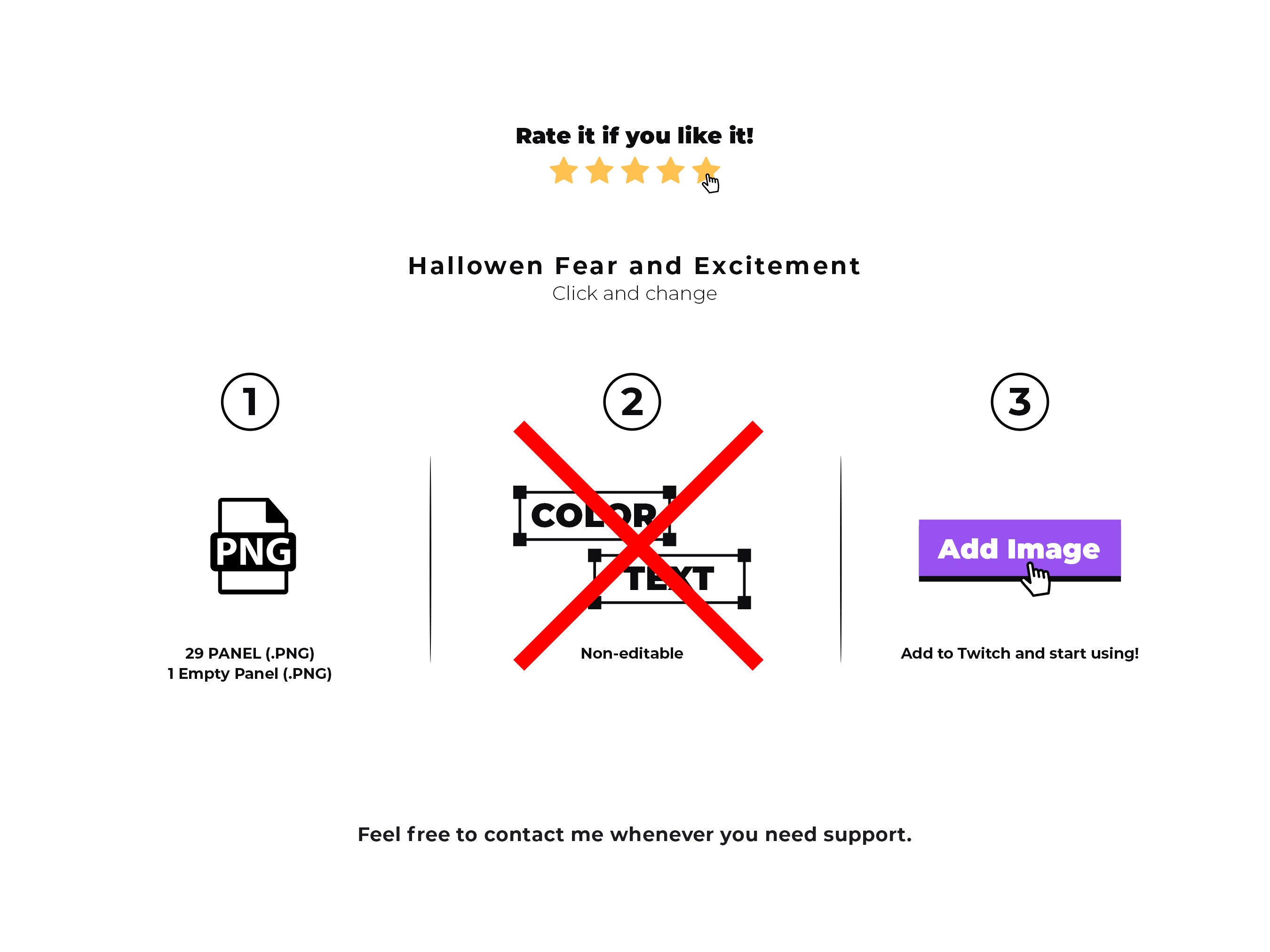 Hallowen Twitch Panels | Fear and Excitement 30x | Hallowen Stream ...