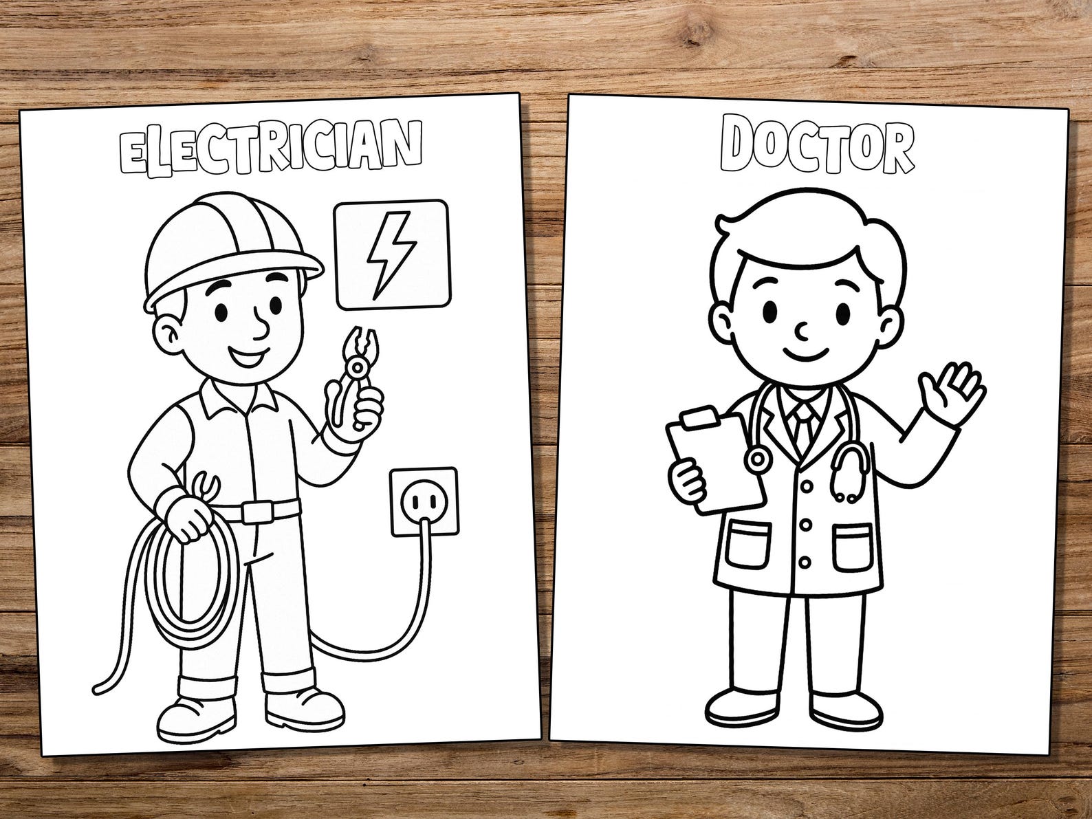 Printable Professions Coloring Book for Kids | 30+ Career Pages to ...