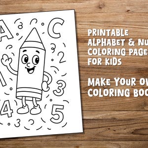Printable Alphabet | Number Coloring Pages for Kids | A-Z 0-9 ...