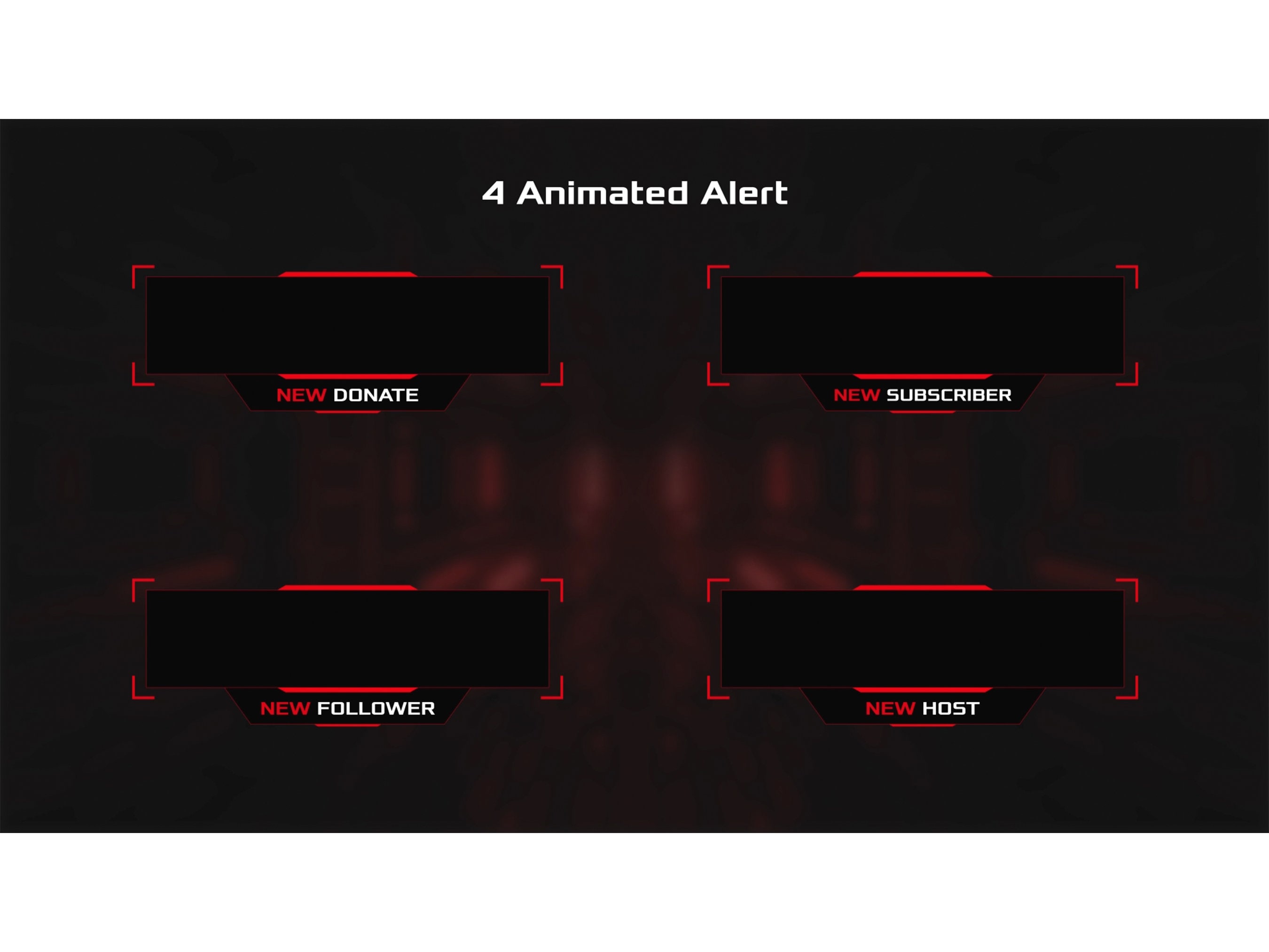 Twitch Overlay Package Energy of Red / Animated / Offline ...