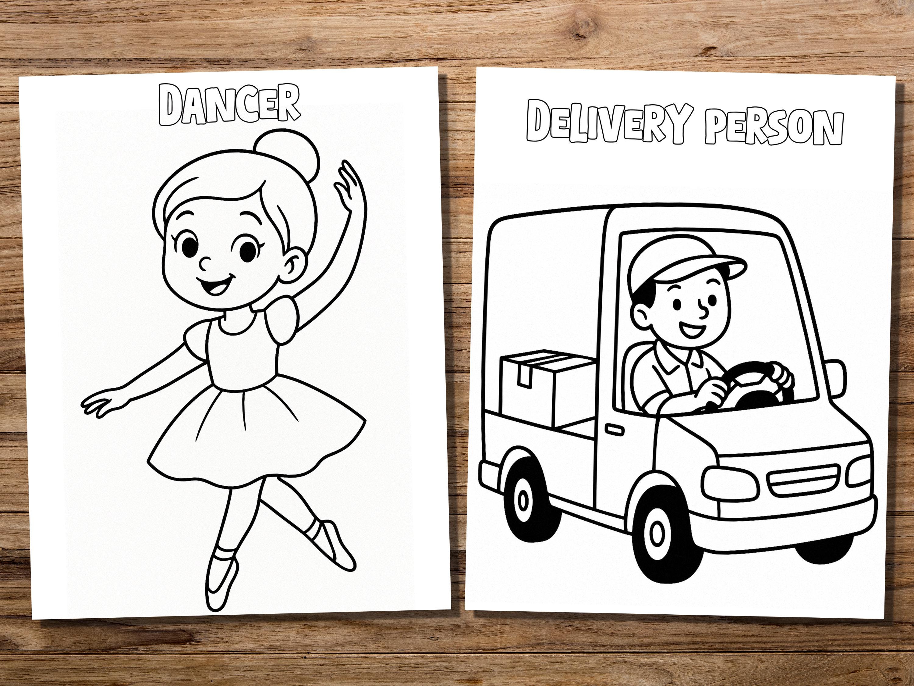 Printable Professions Coloring Book for Kids | 30+ Career Pages to ...