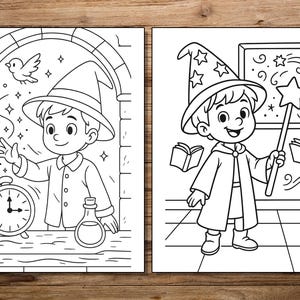 Magic School Coloring Book for Kids | 21 Fun Pages | Wizard Adventures ...