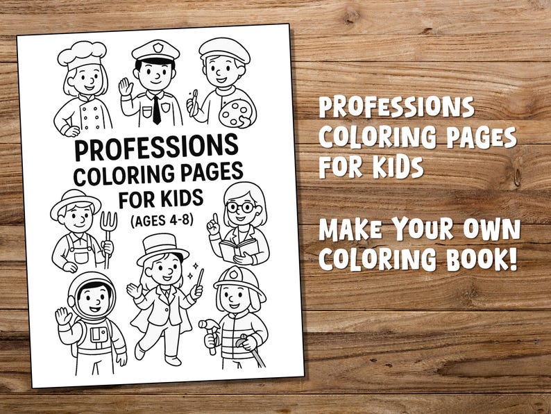 Printable Professions Coloring Book for Kids | 30+ Career Pages to ...