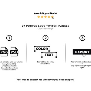 Purple Love Twitch Panels - Etsy